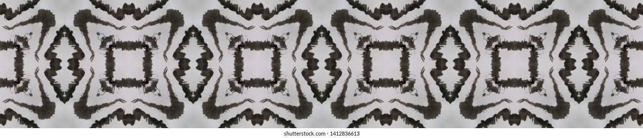 Aztec Lace Pattern Black White Gray Stock Illustration 1412836613 ...