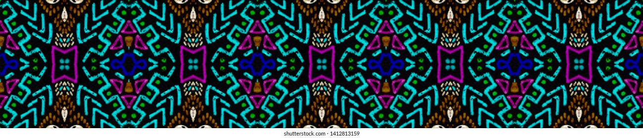 Aztec Pattern Seamless African Print Mexican: ภาพประกอบสต็อก 1412813285 ...