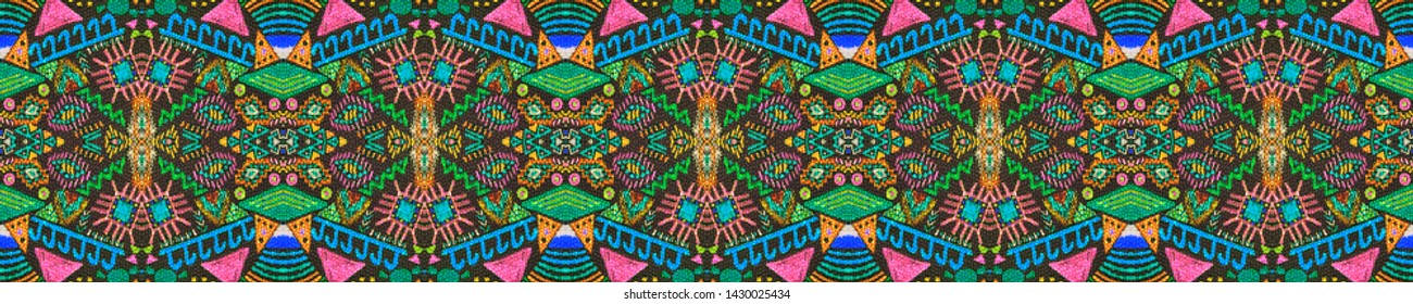 Aztec Pattern Seamless African Print Tribal Stok İllüstrasyon ...