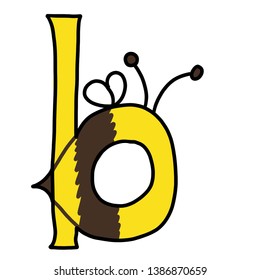 B Bumble Bee Stock Illustration 1386870659