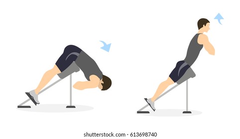 Back Exercise Men On White Background 스톡 벡터(로열티 프리) 557257171 ...