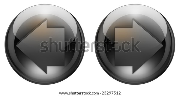 Back Forward Arrow Buttons Reflections Refractions Stock Illustration ...