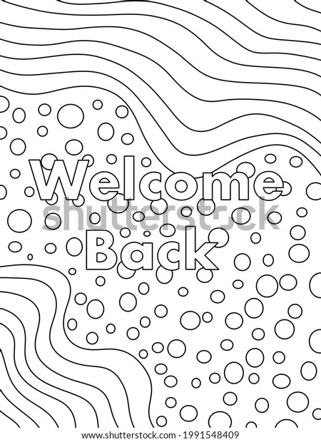 Back School Coloring Page Stock Illustration 1991548409 | Shutterstock