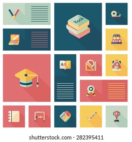 Back School Flat Ui Background Stock Illustration 282395411 | Shutterstock