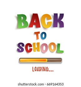 Back School Loading Hand Drawn Typeface Stock Illustration 669164353 ...