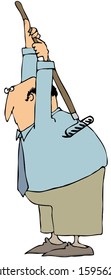 Vector Illustration Cartoon Man Carrying Paper Stock Vector (Royalty ...