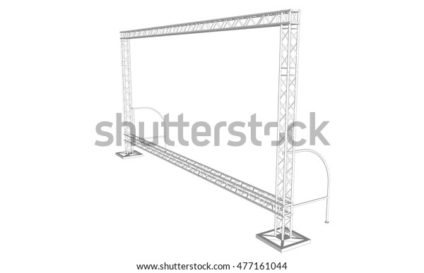 Backdrop Stand By Truss System Stock Illustration 477161044