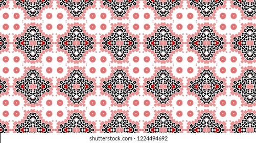 Traditional Tnalak Pattern Tboli Tribe Philippines Stock Vector