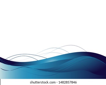 Blue Swirl Banner Background Stock Vector (Royalty Free) 25400998