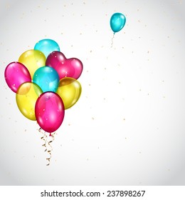 Background Bunch Colored Balloons Single Balloon 스톡 일러스트 237898267 ...