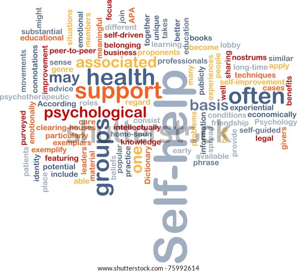 Background Concept Word Cloud Illustration Selfhelp Stock Illustration ...