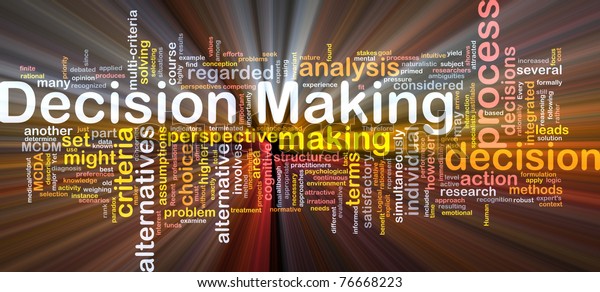 Background Concept Wordcloud Illustration Decision Making Stock ...