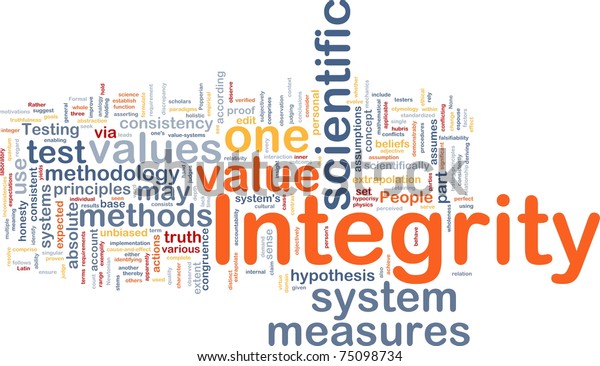 Background Concept Wordcloud Illustration Integrity Stock Illustration ...
