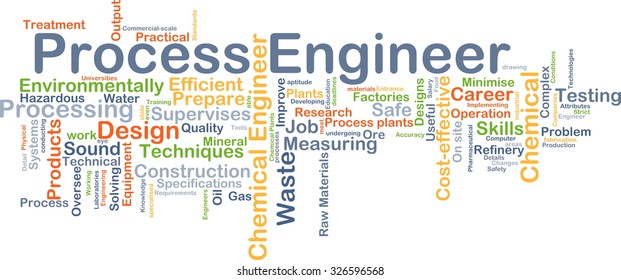 Background Concept Wordcloud Illustration Process Engineer Stock ...