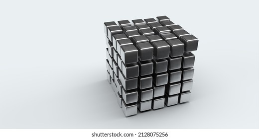Background Cubes Geometric Structure 3d Visualization Stock ...
