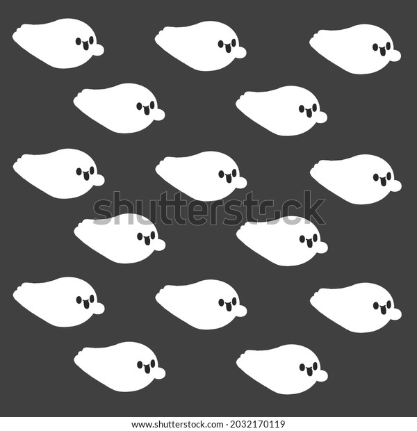 Background Cute Ghosts Flying Together Stock Illustration 2032170119 ...