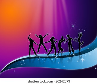 Background Dancing People Stock Illustration 20242393 | Shutterstock