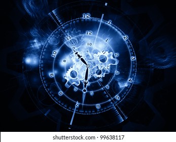 Background Design Clock Hands Gears Lights Stock Illustration 99638117 ...