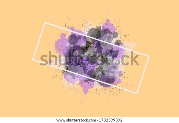 Background Design Color Splash Rectangle Black Stock Illustration ...