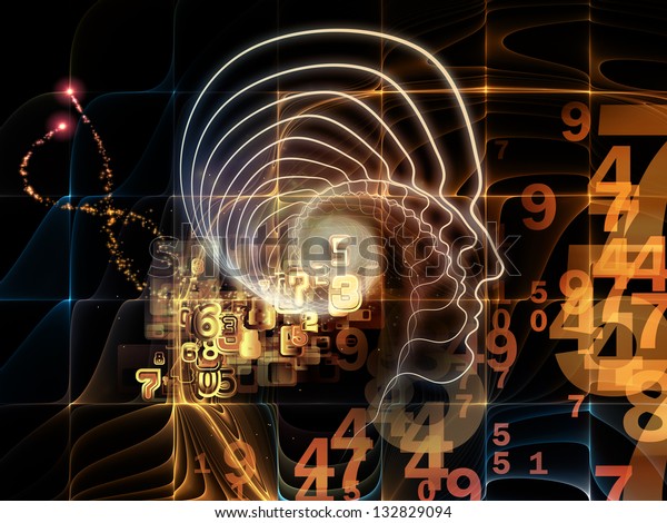 Background Design Lines Human Head Fractal Stock Illustration 132829094