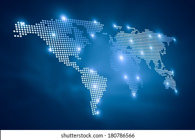 Background Digital Image World Map Connection Stock Illustration ...