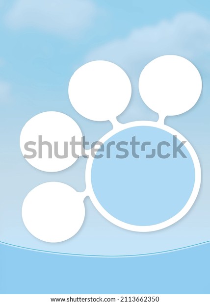 background divided into five circles - Stock Image - Everypixel
