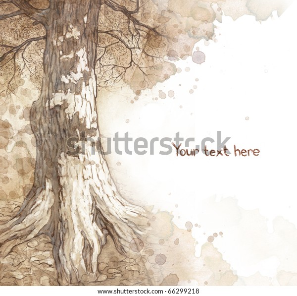 Background Drawing Tree Stock Illustration 66299218 | Shutterstock