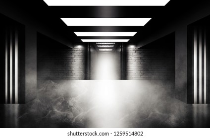 Huge Big Dark Hall Garage Tunnel Stock Illustration 1532688851