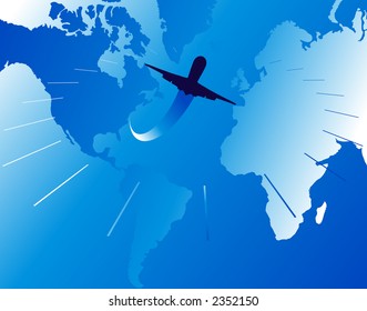 Background Flight Path Vector Stock Vector (Royalty Free) 2352149