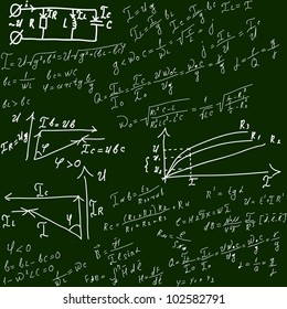 Vector Illustration Seamless Math Background Stock Vector (Royalty Free ...
