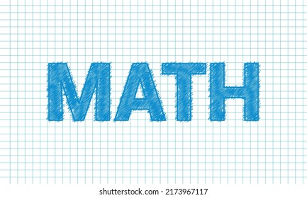 Background Gridded Notebook Sheet Word Math Stock Illustration ...