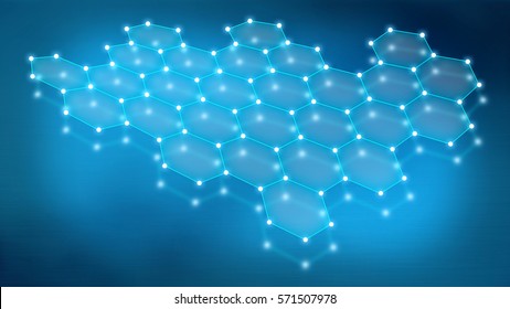 Background Illustration Graphene Atomic Structure Stock Illustration ...