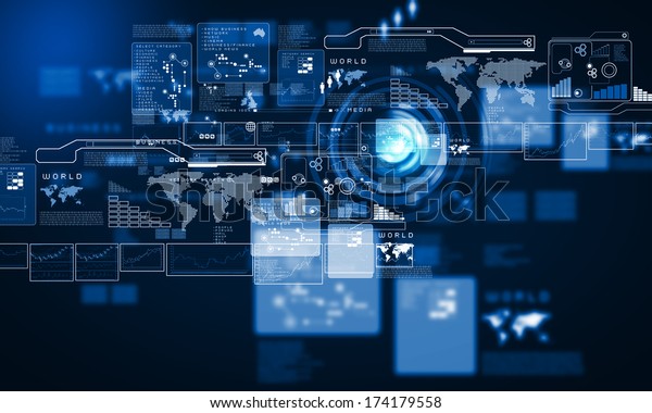 Background Image Digital Screen Icons Stock Illustration 174179558 ...
