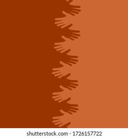 Background Interlocking Hands Two Colors Help Stock Illustration ...