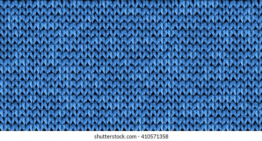 Background Knitting Pattern Mixed Blue Stock Illustration 410571358 ...