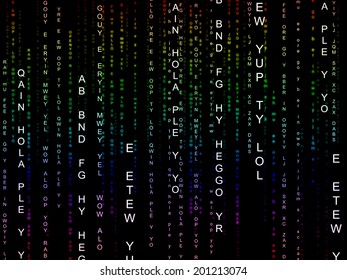 Background Matrix Indicating Hi Tech Data Stock Illustration 201213074 ...