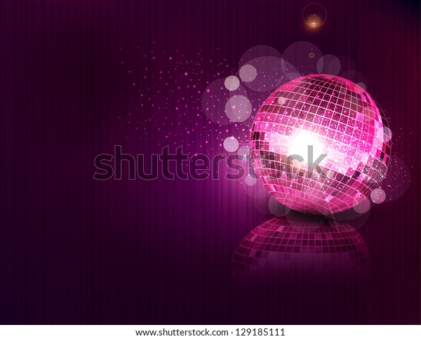 Background Mirror Ball Reflection Stock Illustration 129185111