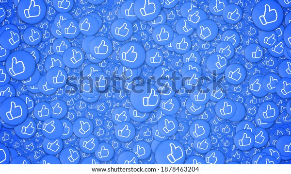 Background Multiple Like Reaction Emojis Social Stock Illustration ...