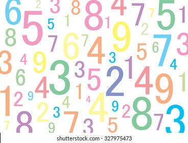 Numbers Different Colors Seamless Vector Wallpaper Stock Vector ...