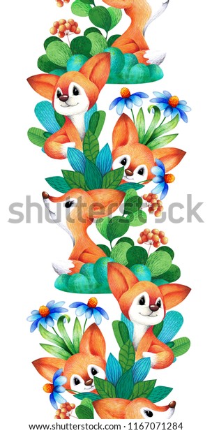 Background Pattern Frame Cartoon Illustration Cute Stock Illustration ...