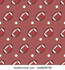 Background Pattern Rugby Ball Flat Design Stock Illustration 1668698740 ...