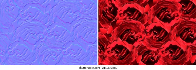 Ilustrasi Stok Background Red Roses Normal Map 2112673880 | Shutterstock
