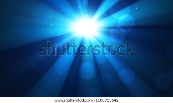 Background Shining Sun Rays Light Bokeh Stock Illustration 1100915642 ...