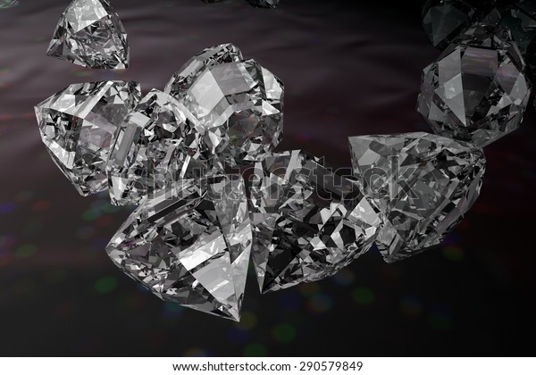 Background Shiny Diamonds Prism Effects Illuminating Stock Illustration ...