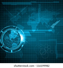 Background Technology Earth Globe Stock Illustration 116199982 ...