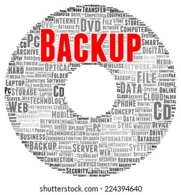 Backup Word Cloud Shape Concept Stock Illustration 224394640 | Shutterstock