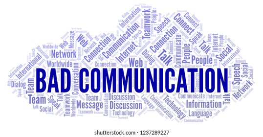 Bad Communication Word Cloud Stock Illustration 1237289227 | Shutterstock