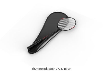 Badminton Racket Case Mockup Template Isolated: ภาพประกอบสต็อก ...