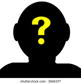 Human Face Question Mark Vector Illustration Stock Vector (Royalty Free ...