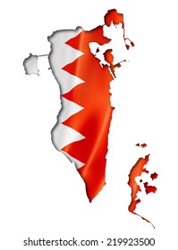 Bahrain Flag Map Three Dimensional Render Stock Illustration 219923500 ...